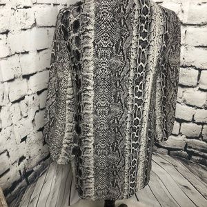 Zara | Tops | Zara Basics Snake Skin Hilow Tie Neck Top Small | Poshmark